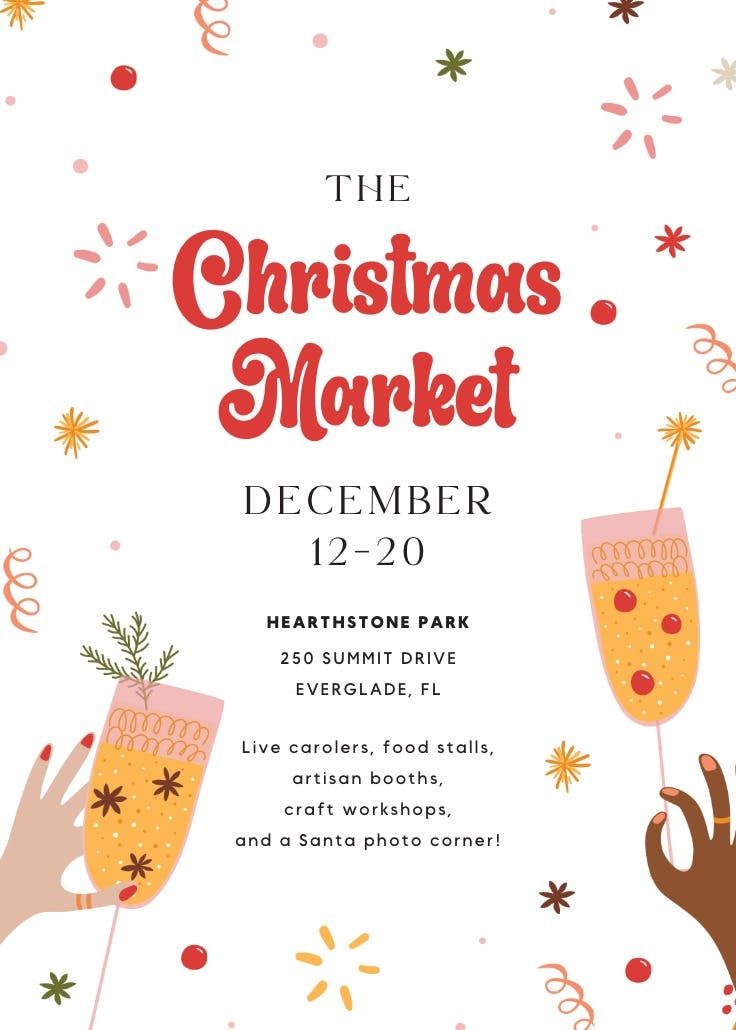 Holiday Finest - Events Poster Template (Free) | Greetings Island