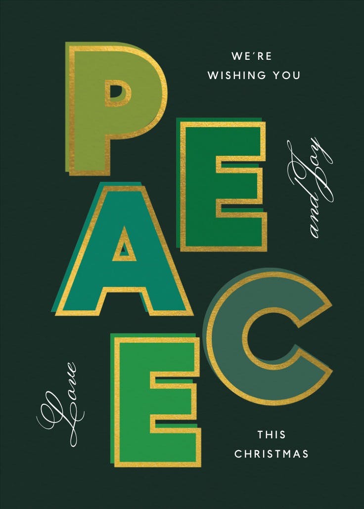Plenty of Peace - Christmas Poster Template (Free) | Greetings Island