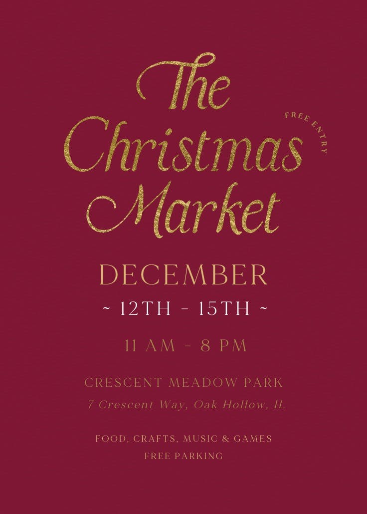 Sleek Bold - Events Poster Template (Free) | Greetings Island