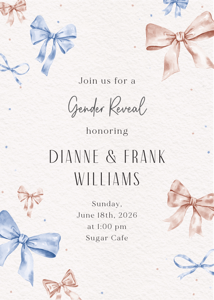 Painted Bows - Events Poster Template | Greetings Island