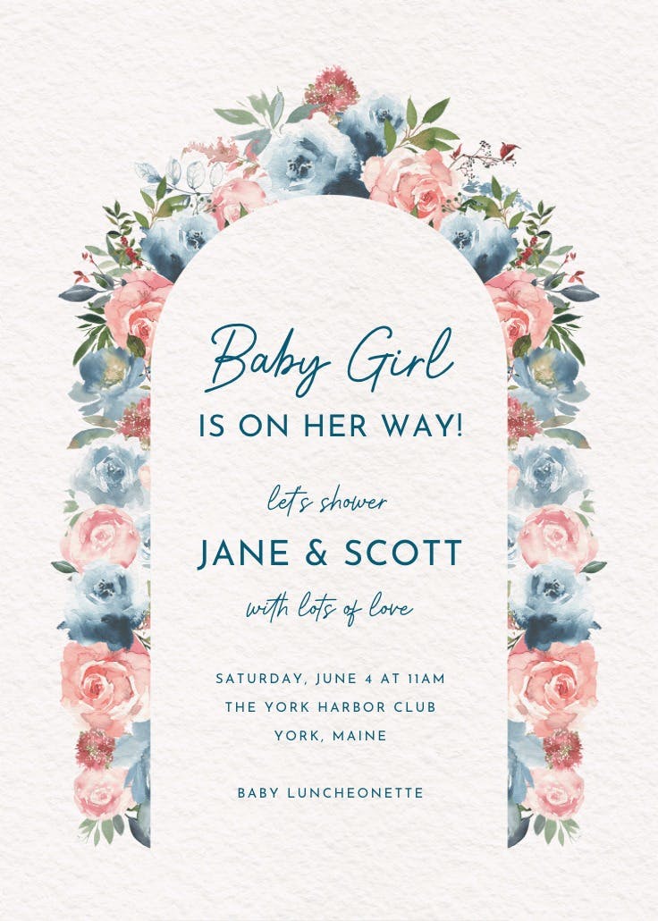 Painted Petals - Gender reveal Poster Template | Greetings Island