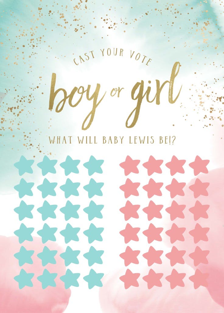 Sprayed - Gender reveal Poster Template | Greetings Island