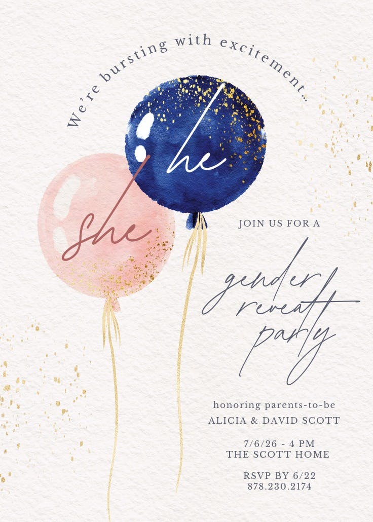 Surprise News - Gender reveal Poster Template | Greetings Island