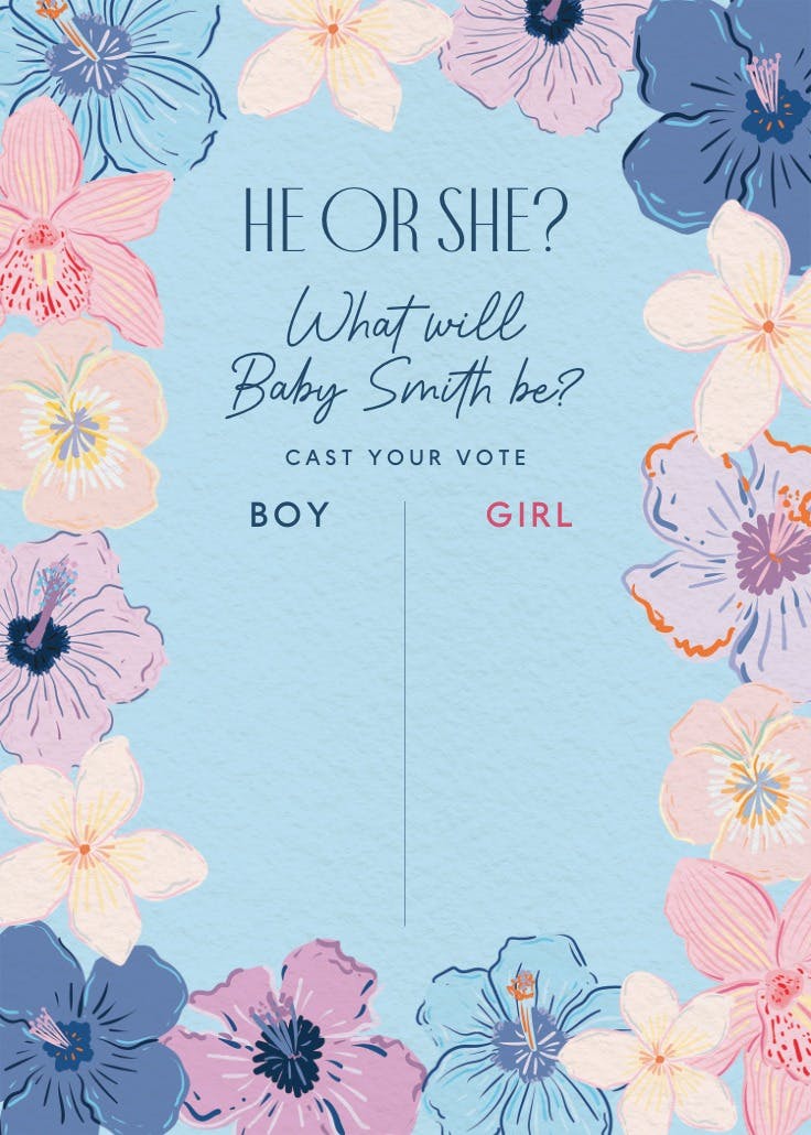 Whimsical Hibiscus - Events Poster Template (Free) | Greetings Island