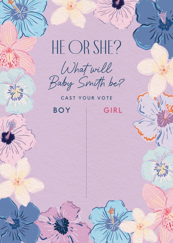 Whimsical Hibiscus - Events Poster Template (Free) | Greetings Island