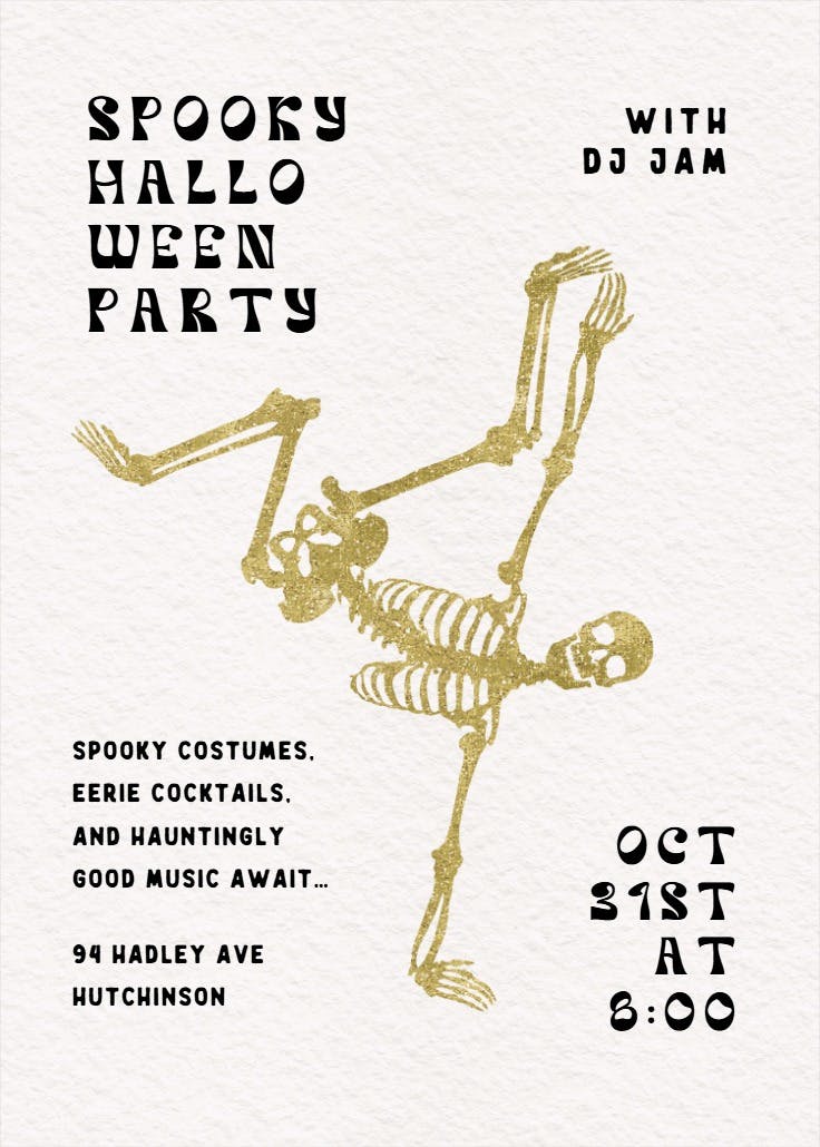 Break Dance - Halloween Poster Template | Greetings Island