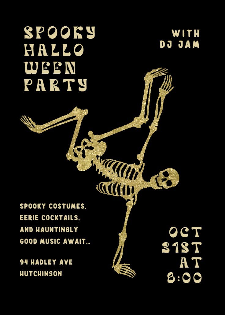 Break Dance - Halloween Poster Template | Greetings Island