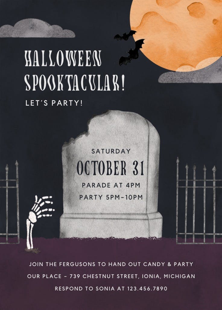 Graveyard Gathering - Events Poster Template (Free) | Greetings Island