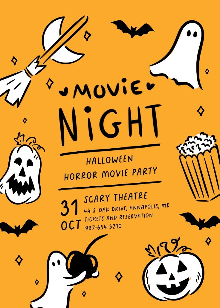 Horror Movie - Events Poster Template (Free) | Greetings Island