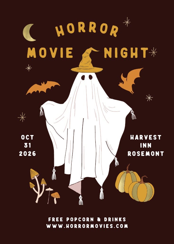 Sketchy Scares - Events Poster Template (Free) | Greetings Island