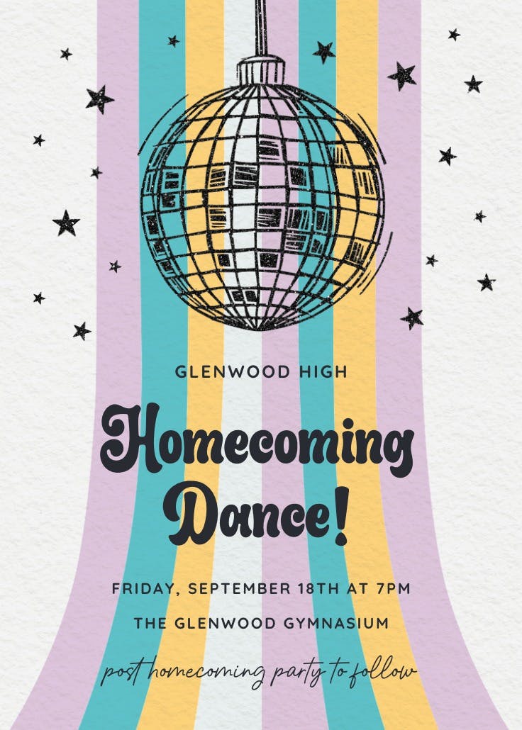 Disco Dance - Events Poster Template (Free) | Greetings Island