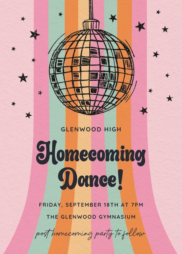 Disco Dance - Events Poster Template (Free) | Greetings Island