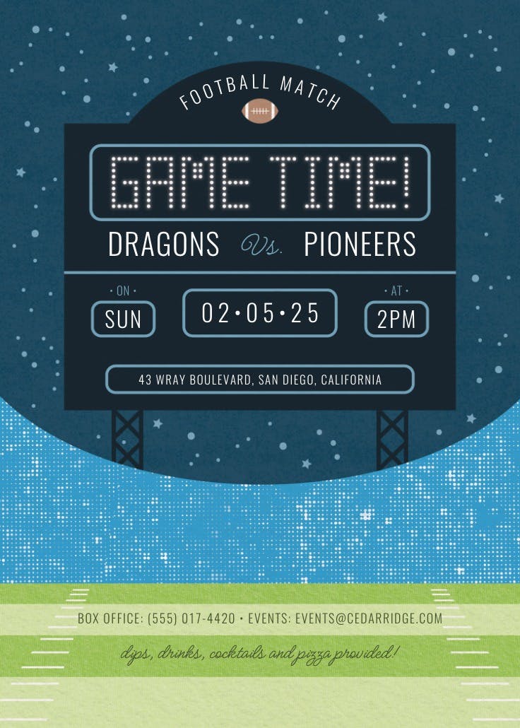 Game Time - Events Poster Template (Free) | Greetings Island