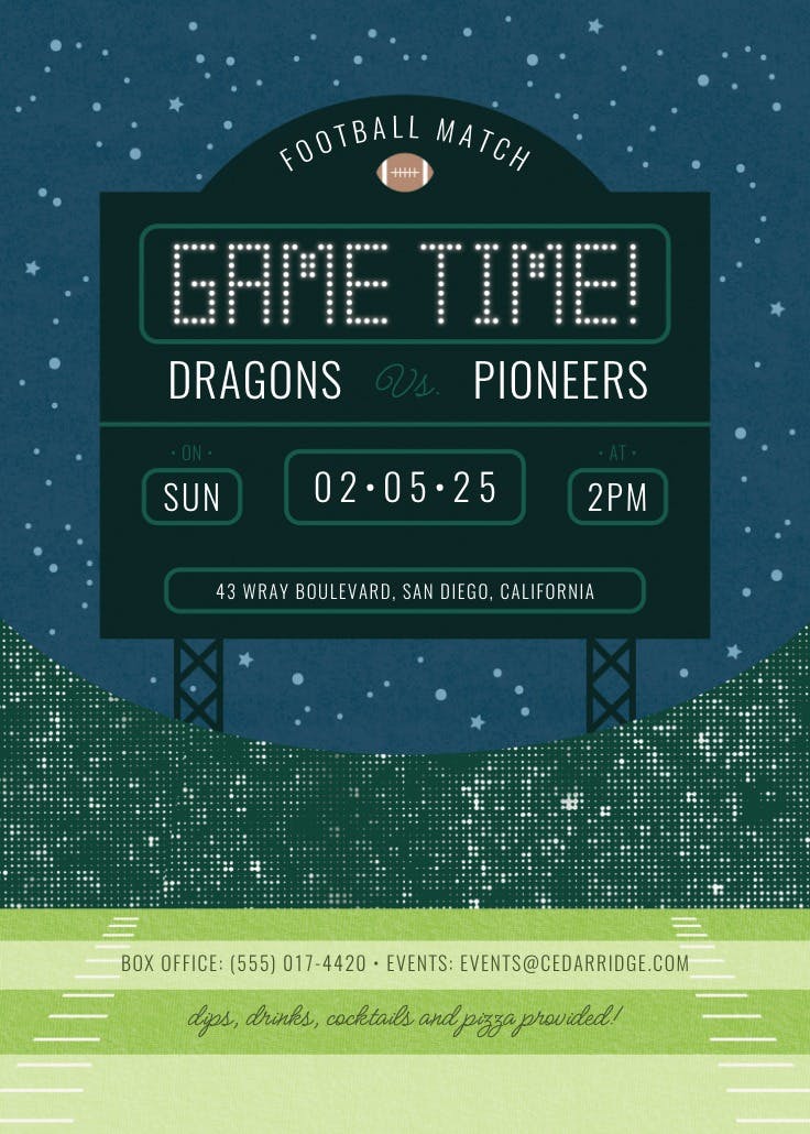 Game Time - Events Poster Template (Free) | Greetings Island