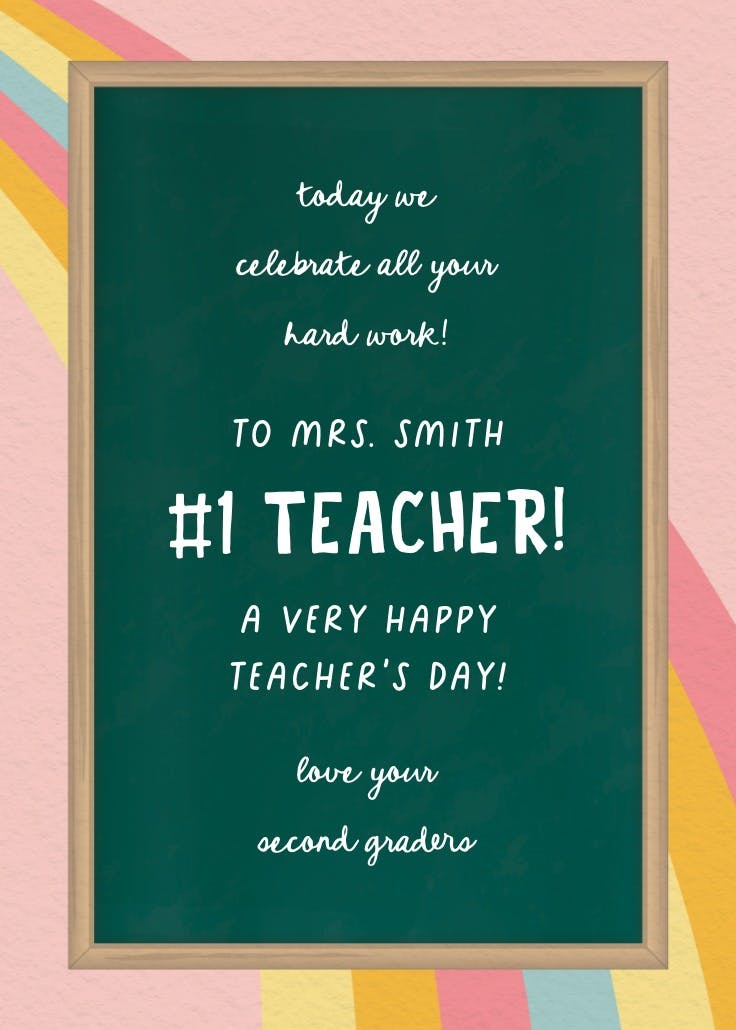 Cheerful Chalkboard - Events Poster Template (Free) | Greetings Island