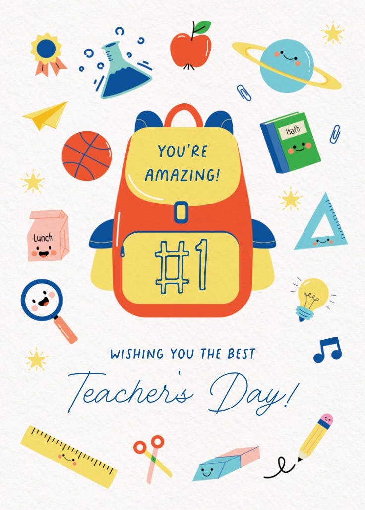 Terrific Teacher - Events Poster Template (Free) | Greetings Island