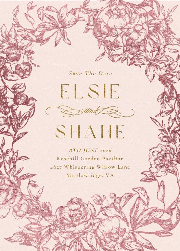 Antique Florals - Events Poster Template | Greetings Island