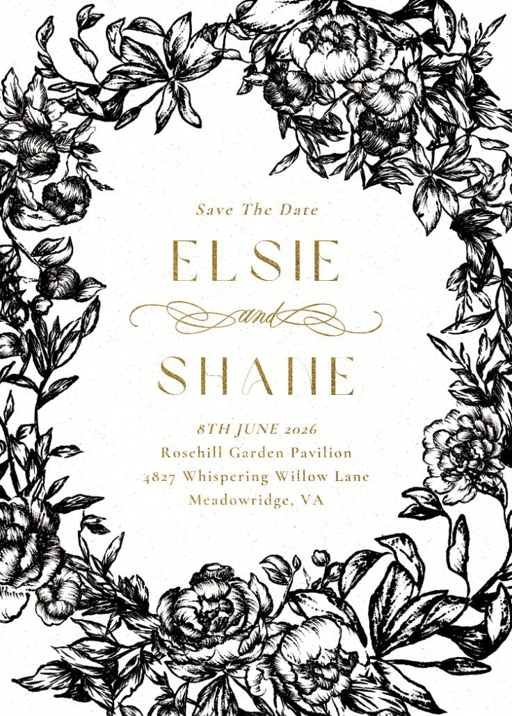 Antique Florals - Events Poster Template | Greetings Island