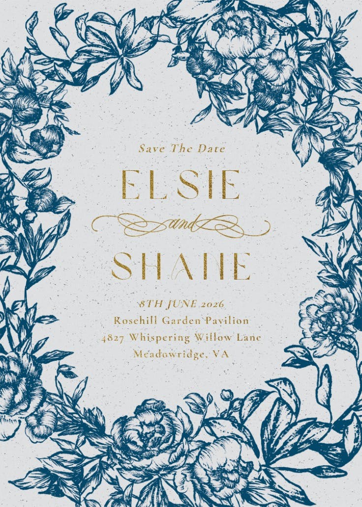 Antique Florals - Events Poster Template | Greetings Island