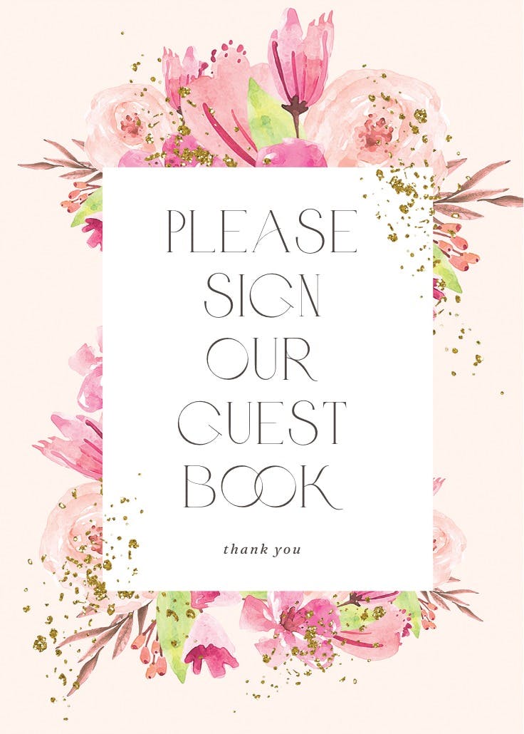 Flowers Gold Flakes - Events Poster Template (Free) | Greetings Island