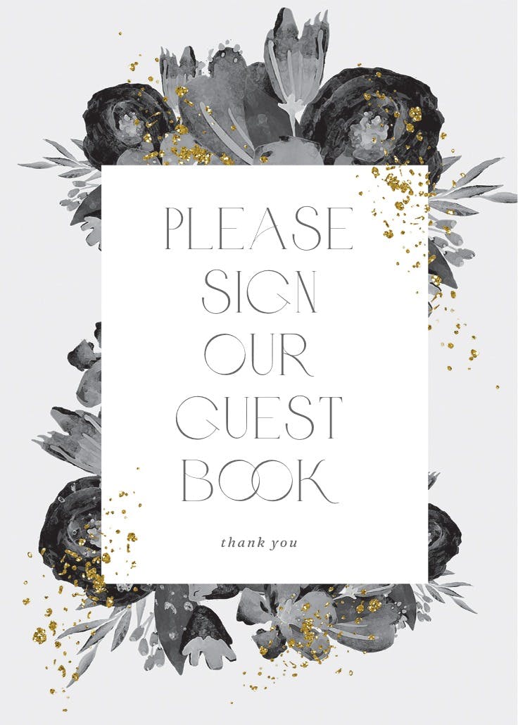 Flowers Gold Flakes - Events Poster Template (Free) | Greetings Island