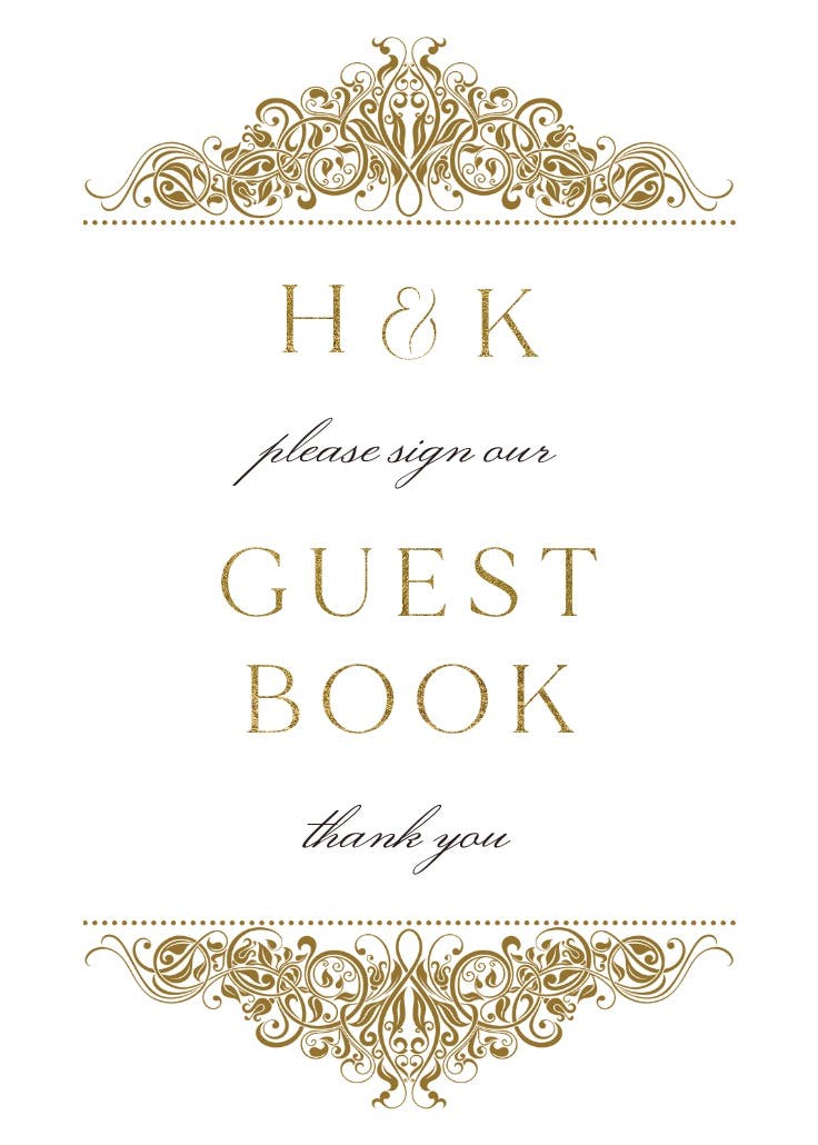 Formal Ornate - Wedding Poster Template | Greetings Island