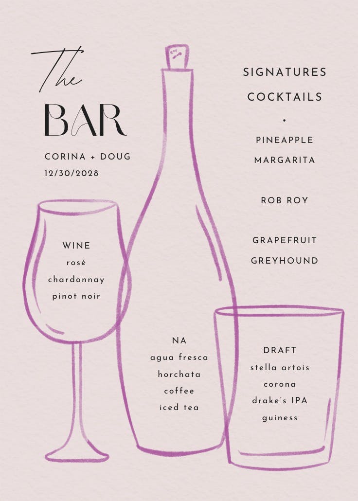 Glass Menagerie - Wedding Poster Template (Free) | Greetings Island