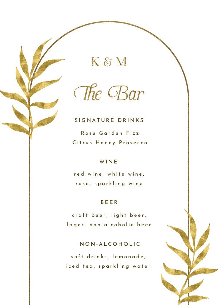 Golden Botanical Arch - Events Poster Template (Free) | Greetings Island