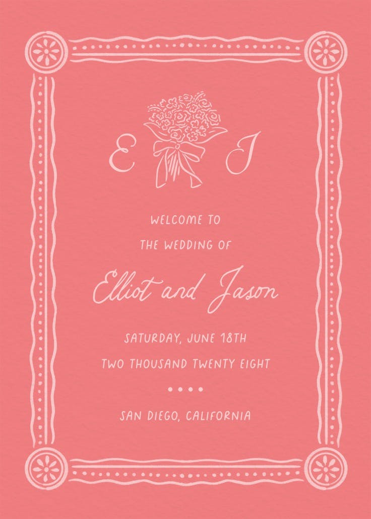 Handcrafted Matrimony - Wedding Poster Template (Free) | Greetings Island