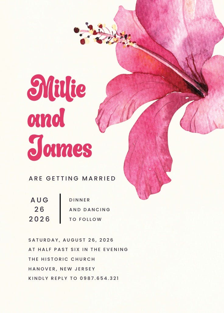 Hibiscus - Events Poster Template (Free) | Greetings Island