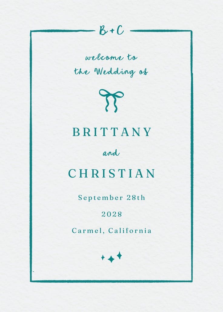 Magical Minimalism - Wedding Poster Template (Free) | Greetings Island