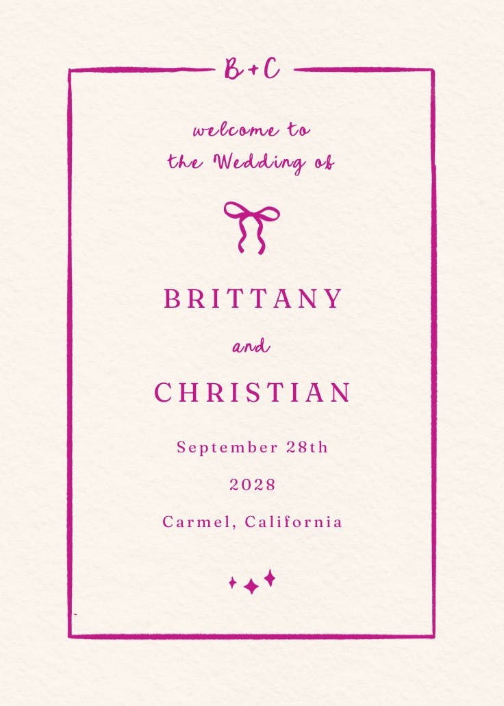 Magical Minimalism - Wedding Poster Template (Free) | Greetings Island