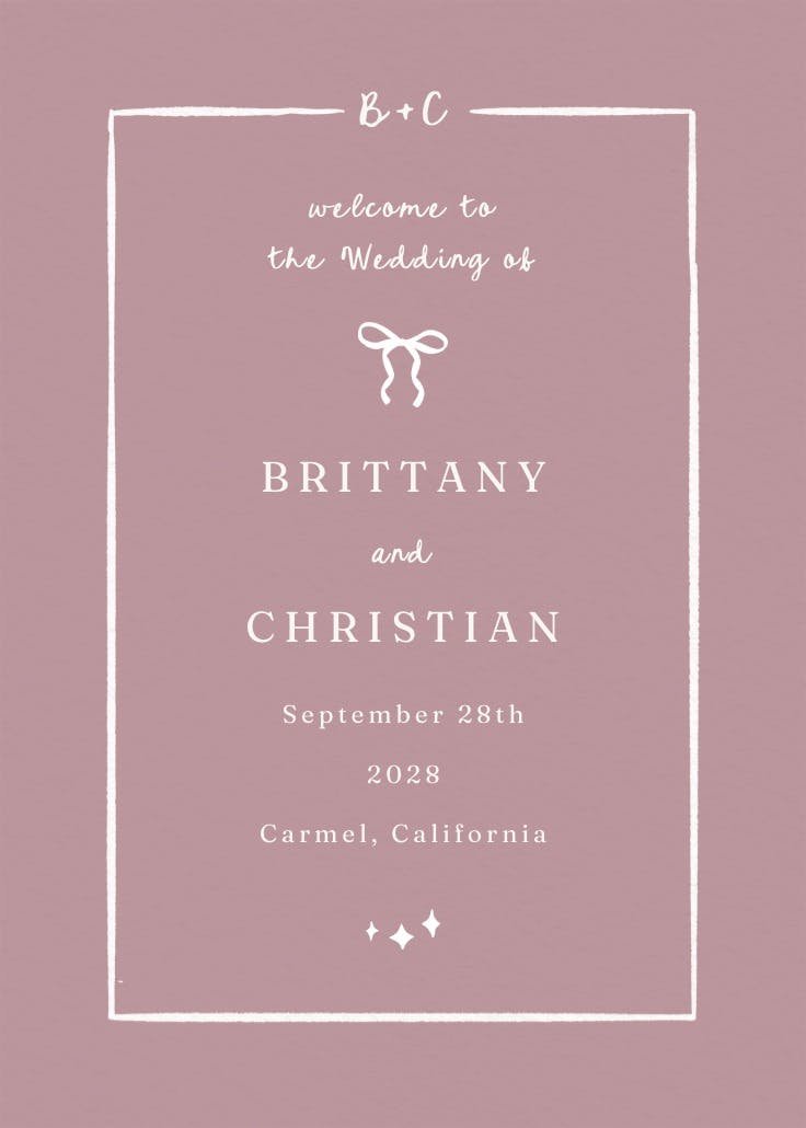 Magical Minimalism - Wedding Poster Template (Free) | Greetings Island