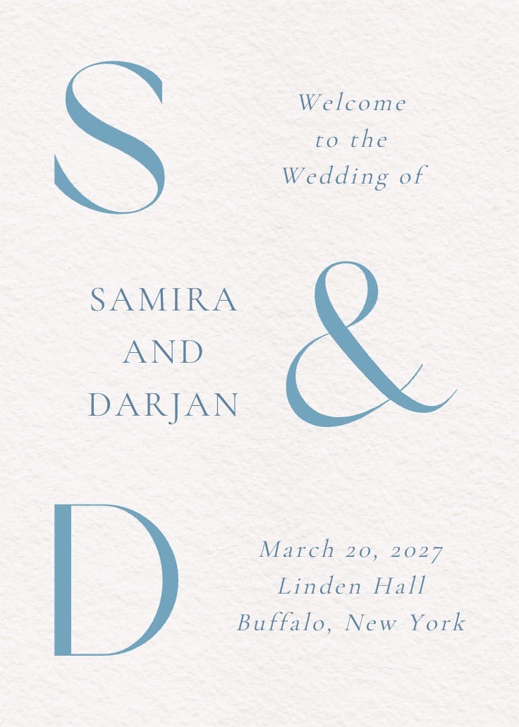 Oversized Initials - Events Poster Template (Free) | Greetings Island