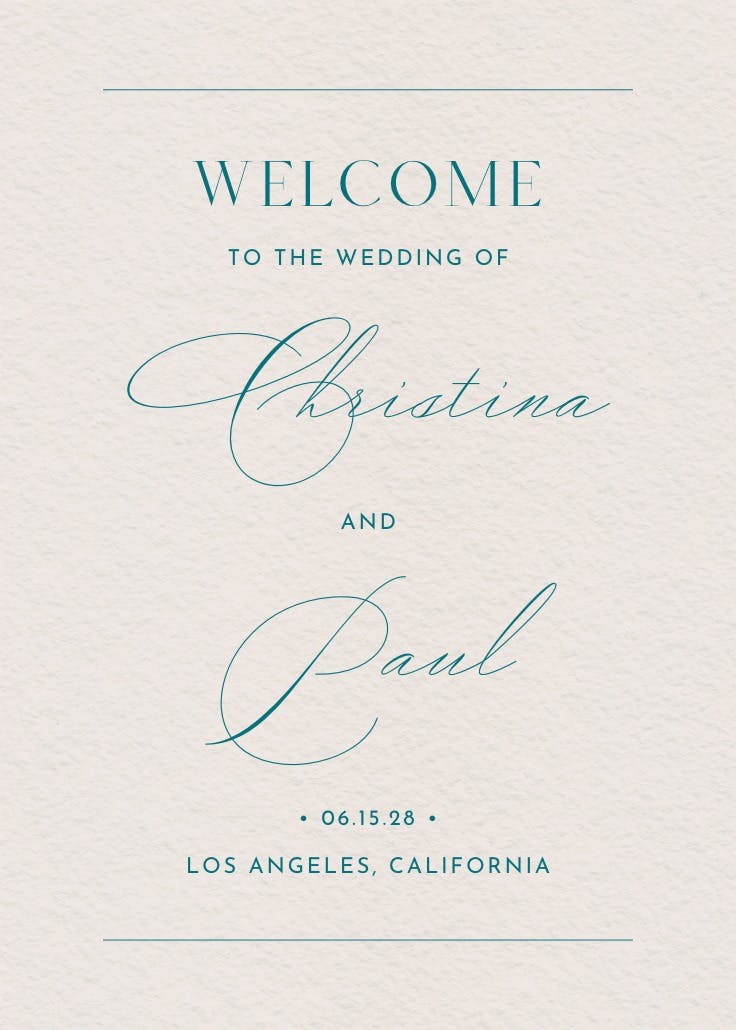 Scripted Boldly - Wedding Poster Template (Free) | Greetings Island
