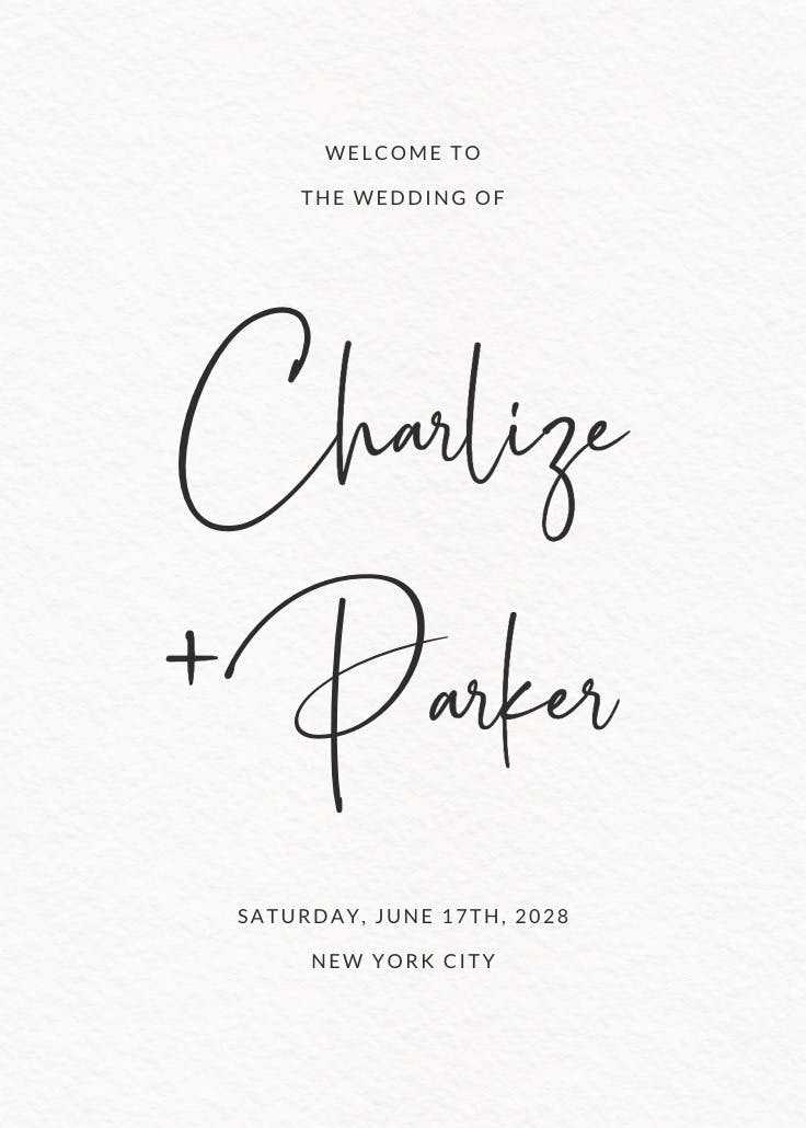 Simply Us - Wedding Poster Template (Free) | Greetings Island