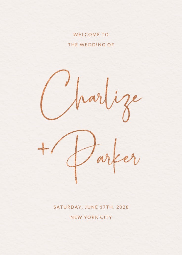 Simply Us - Wedding Poster Template (Free) | Greetings Island