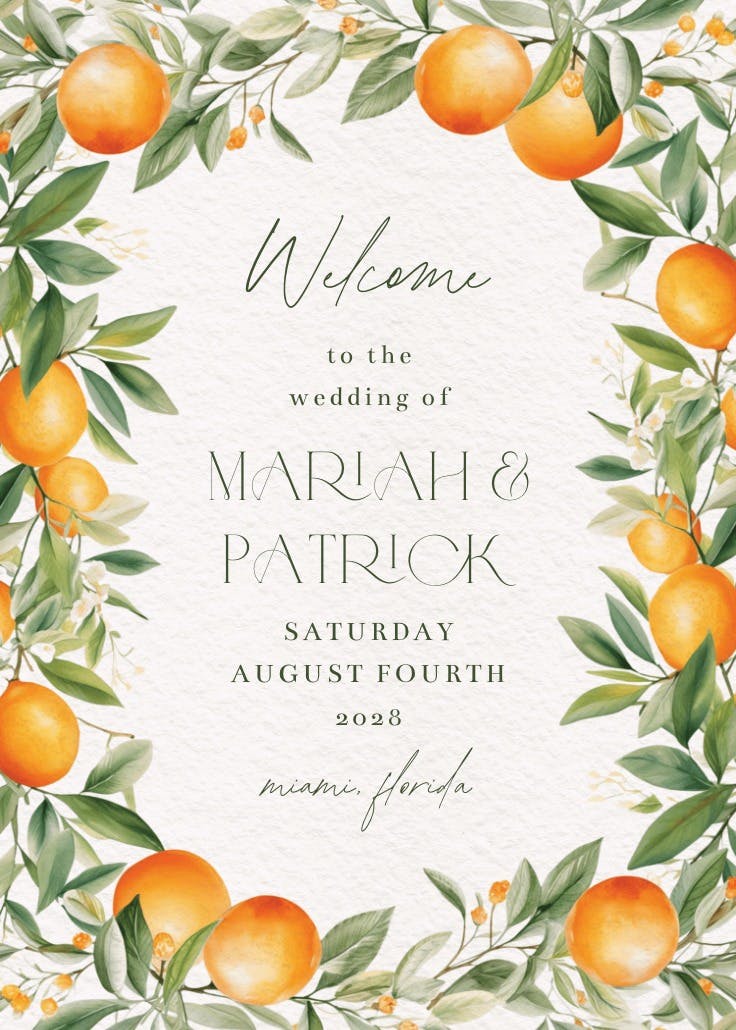 Sweetly Citrus - Events Poster Template (Free) | Greetings Island