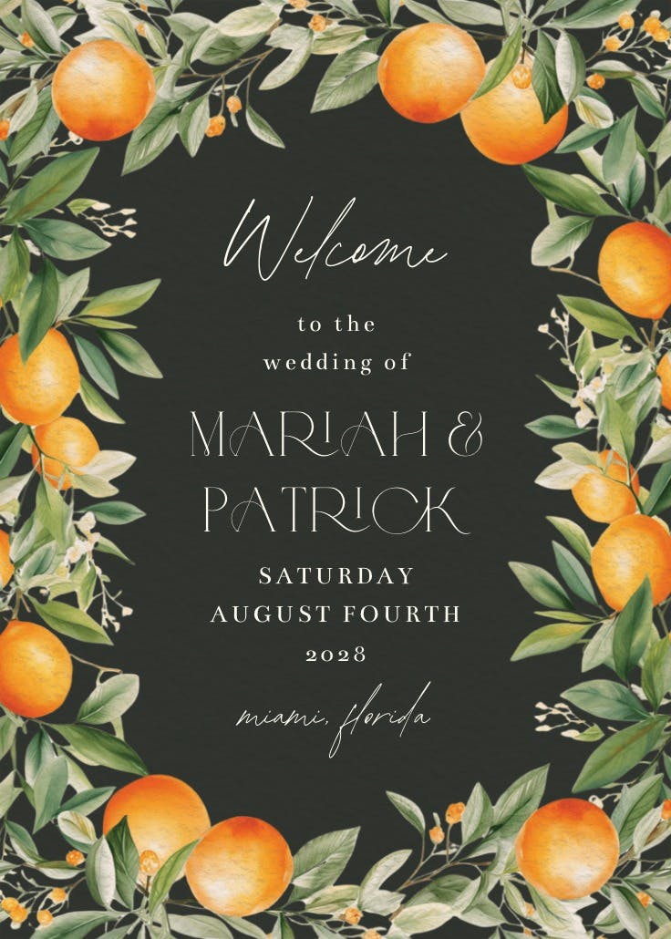 Sweetly Citrus - Events Poster Template (Free) | Greetings Island