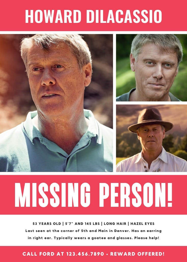 Caution Stripes - Missing Poster Template (Free) | Greetings Island