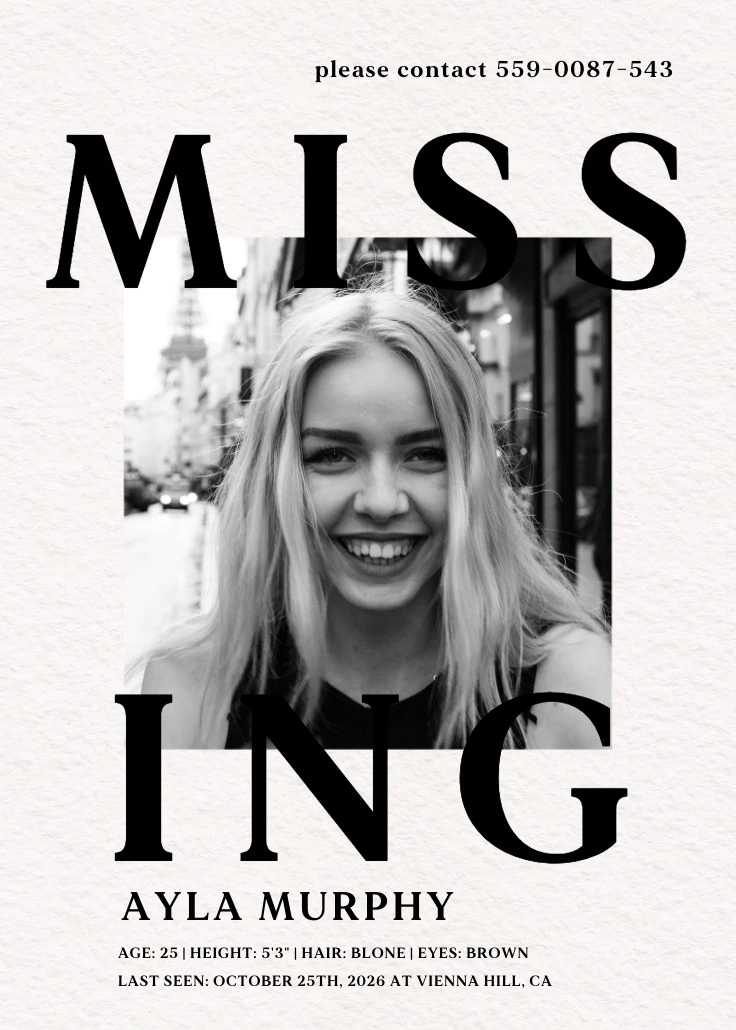 Free Missing Poster Templates | Greetings Island