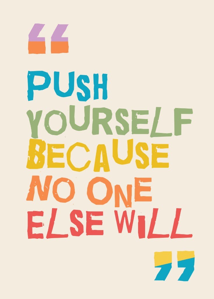 Push Yourself - Motivational Poster Template (Free) | Greetings Island