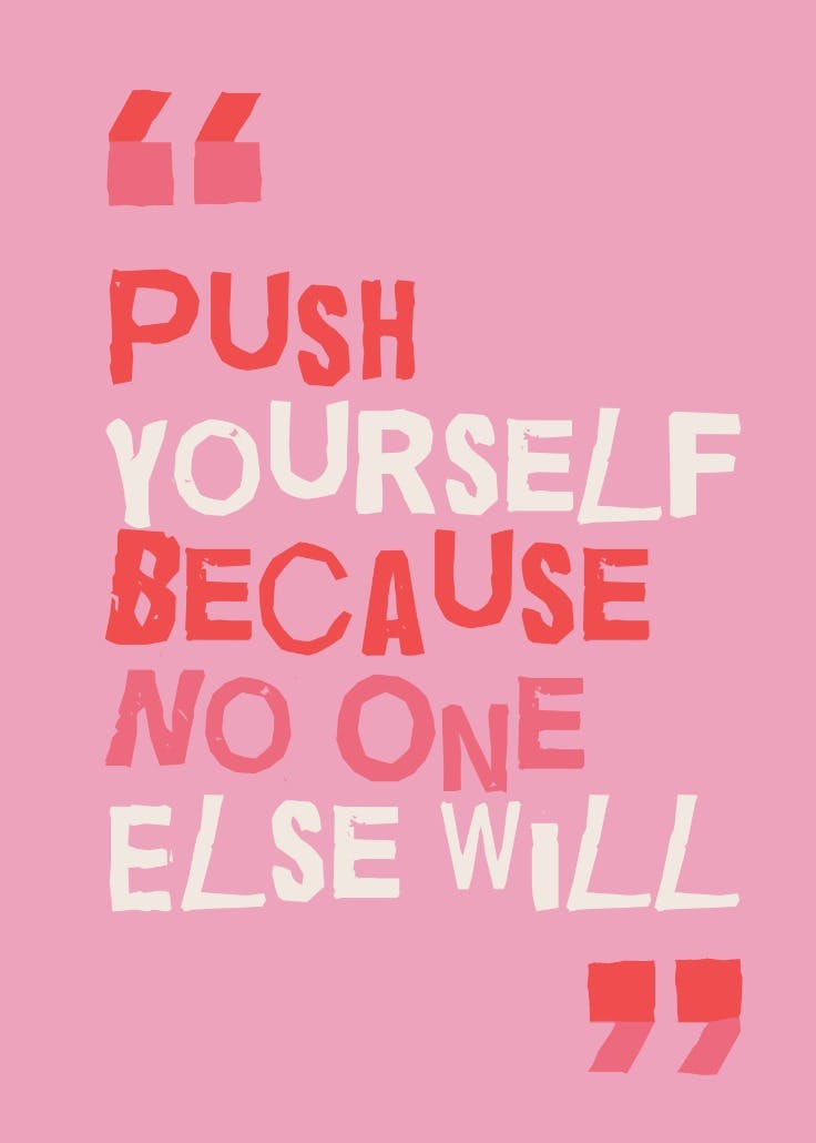 Push Yourself - Motivational Poster Template (Free) | Greetings Island