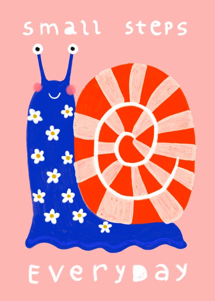 Small Steps - Motivational Poster Template (Free) | Greetings Island