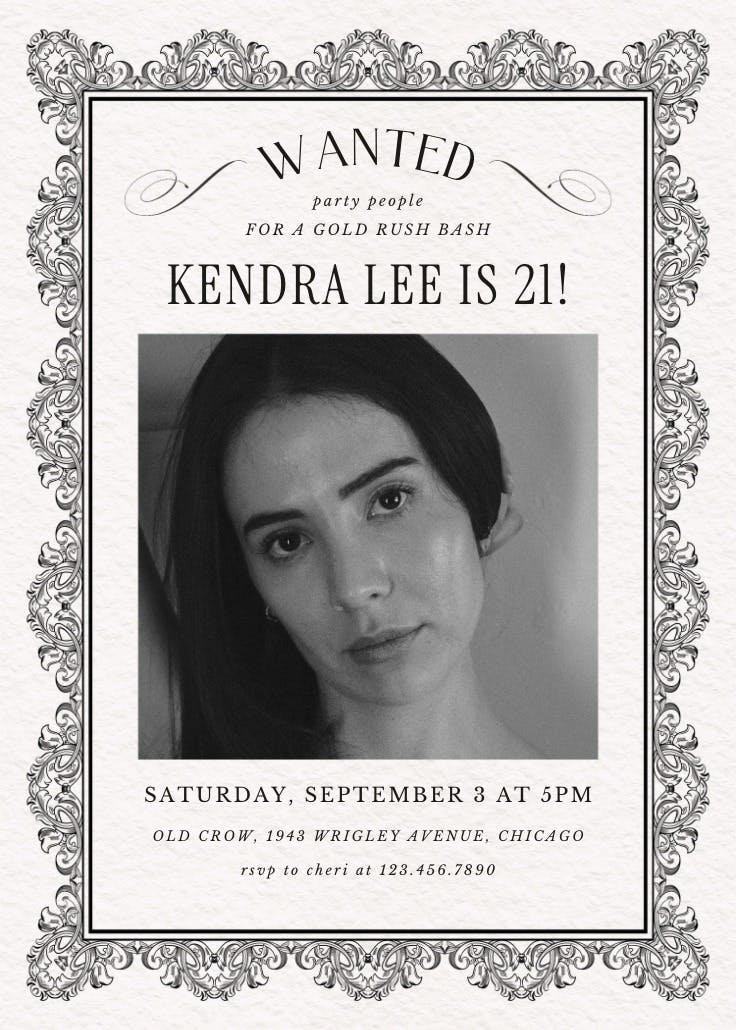 Vintage Frame - Wanted Poster Template (Free) | Greetings Island